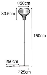 Moderní stojací lampa černá - Saffira