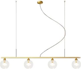 Toolight Toolight, Závěsná lampa Zlaté skleněné koule 4ks APP675-4CP, OSW-06200