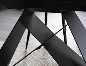 Jídelní rozkládací stůl Westin 120/160 cm keramika černý/bílý mramor