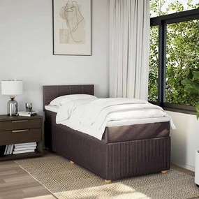 Box spring postel s matrací tmavě hnědá 80x200 cm textil 3289586