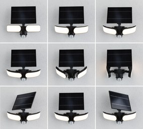 P 94610 Solární LED osvětlení zdí Sonlig pohybové čidlo (IR) IP65 hranaté 286x137mm 3000K 2x9W antracit umělá hmota - PAULMANN