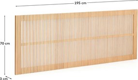 Čelo postele z jasanového dřeva v přírodní barvě 195x70 cm Beyla – Kave Home