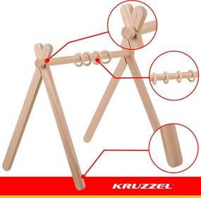 Dřevěný vzdělávací stojan Kruzzel pro děti