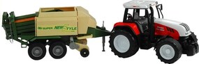 LEAN Toys Velký traktor s přívěsem zemědělský stroj 65 cm
