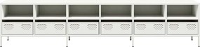 TV skříňka bílá 202 x 39 x 43,5 cm ocel válcovaná za studena 3307160