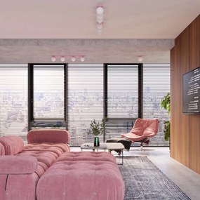 Sollux Lighting Nástěnné svítidlo YOLI 1 růžové s vypínačem