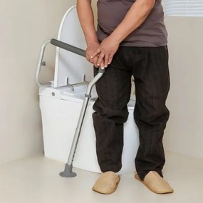 WC bezpečnostní zábradlí, rám toaletního sedátka v koupelně