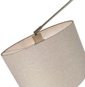 Závěsná lampa ocelová se stínidlem 35 cm nastavitelná taupe - Blitz II