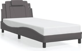 Rám postele Viana bez matrace šedý 90x200 cm umělá kůže 3208071