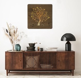 Li-Go "Ořešák" světelný obraz 230V 62x62 cm provedení povrchu: dub světlý