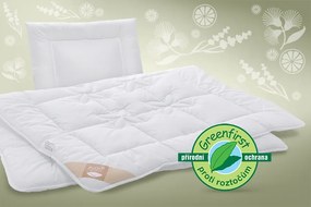 Dětský set Greenfirst s protiroztočovou úpravou Rozměr: polštář batole 40x60 cm (250g) + přikrývka 100x135 cm (300g/m²)