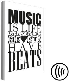 Obraz Hudba je život, proto naše srdce bijí (1-częściowy) pionowy