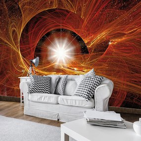 Fototapeta - Zlatá abstraktní Supernova (254x184 cm)