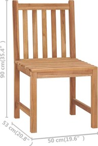 vidaXL Zahradní židle s poduškami 6 ks masivní teak [3073115] Barva: Béžová