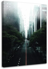 Gario Obraz na plátně Zelená ulice ve městě - Dmitry Belov Rozměry: 40 x 60 cm