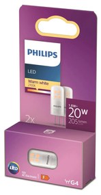 Philips LED kolíková žárovka G4 1,8W 827 sada 2ks