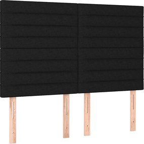 Box spring postel s matrací a LED černá 140x190 cm textil 3135511