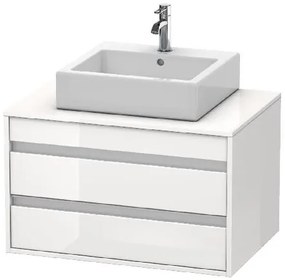 Duravit Ketho - Umyvadlová skříňka 50x80x55 cm, 2 zásuvky, lesklá bílá KT665402222