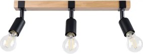 Stropní svítidlo SOLLUX ZUCA 3 černé E27 3x15W bez žárovky SL.1297