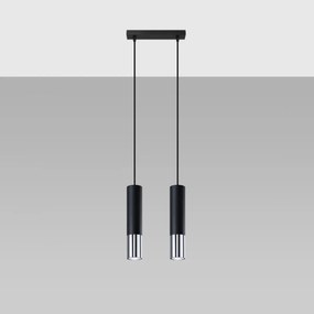 Sollux Lighting Závěsné svítidlo LOOPEZ 2 černé/chromové