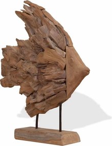Socha ryby Teak 40x12x57 cm 244565