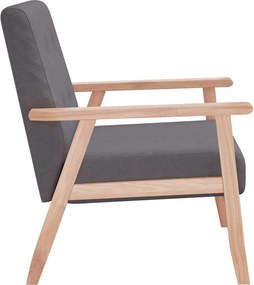 Křeslo tmavě šedé textil 244651