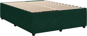 Box spring postel s matrací tmavě zelená 140x190 cm samet 3287731