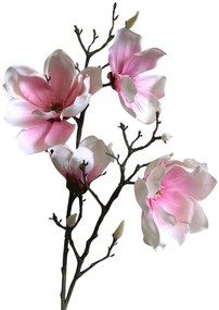 Růžově bílá umělá magnolie 88cm