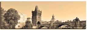 Obraz na plátně - Karlův most v Praze - panoráma 5259FA (120x45 cm)