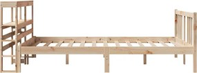 Rám postele s čelem 120 x 200 cm masivní borové dřevo 3305967