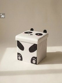Sinsay - Úložný taburet ve tvaru pandy - bílá