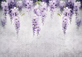 Postershop Fototapeta vliesová: Flowers Violet Wisteria Romantic (1) - 152,5x104 cm