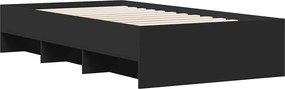 Rám postele černý 90 x 200 cm kompozitní dřevo 3295675