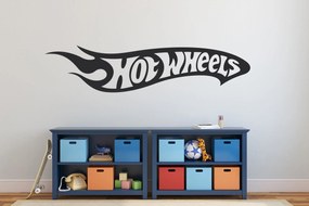 Lepy.cz Samolepka na zeď Hot Wheels Velikost (šířka x výška): 45x10cm, Barevná varianta: Černá