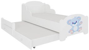 Dětská postel s matracemi AMADIS II 160x80 Motiv: MEDVÍDEK A MRAK