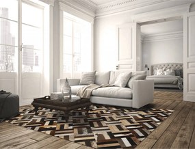 Tempo Kondela Luxusní koberec, pravá kůže, 200x300, KŮŽE TYP 2