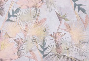Fototapeta tropické květy beton 8-212 Tropical Concrete / obrazové tapety a fototapety na zeď Komar (368 x 254 cm)
