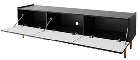TV stolek 180 Brimono, Barva dřeva: černá/černý lesk