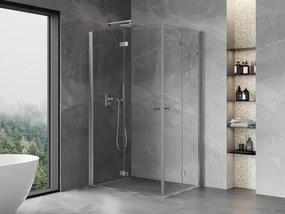 Mexen Mist-F Duo, skládací sprchový kout 85 x 80 cm, čiré sklo, chromový profil, 8A6-085L-080P-01-00