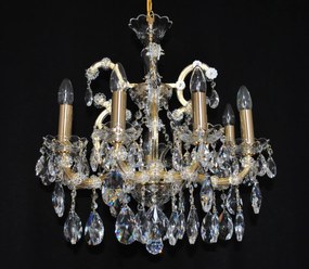 8 flames Maria Theresa crystal chandelier with crystal almonds