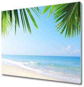 Skleněná krájecí deska Tropické pláže 60x52 cm