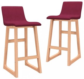 Barové židle 2 ks látka / buk Dekorhome Krémová