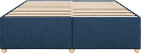 Rám postele bez matrace modrý 200 x 200 cm textil 3284763