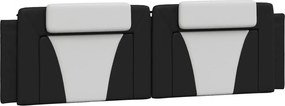 Postel Viana s matrací černá a bílá 180 x 200 cm umělá kůže 3208815