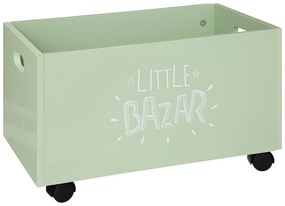 Atmosphera for Kids Dětský dřevěný box na kolečkách zelený 28x48x28 cm