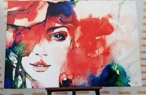 Obraz abstraktní portrét ženy - 90x60 cm