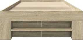 Rám postele bez matrace dub sonoma 75 x 190 cm kompozitní dřevo 3295529