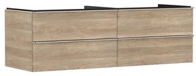 Hansgrohe Xelu Q - Umyvadlová skříňka, 50x156x55 cm, 4 zásuvky, přírodní dub/chrom 54092000