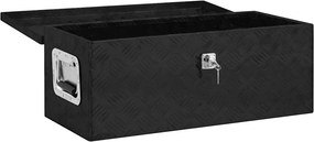Úložný box černý 70 x 31 x 27 cm hliník 152251