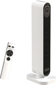 HOMCOM 2000W ventilátorový ohřívač z ABS s dálkovým ovládáním, kýváním a časovačem, 30 x 22 x 82,5 cm, bílá